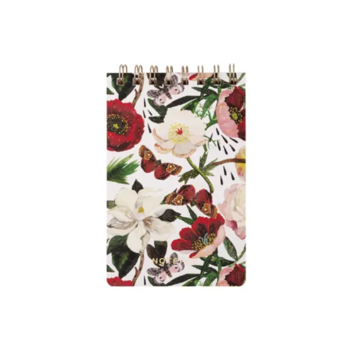 Peonies Spiral Flip Notebook - Laura Richards Boutique